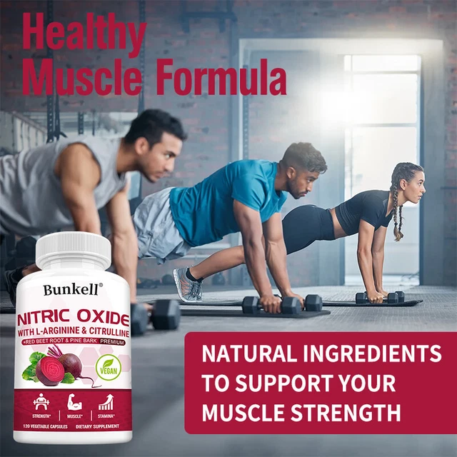 NITRIC OXIDE SUPPLEMENT Rapid Muscle Growth Improve Immunity Anti ...