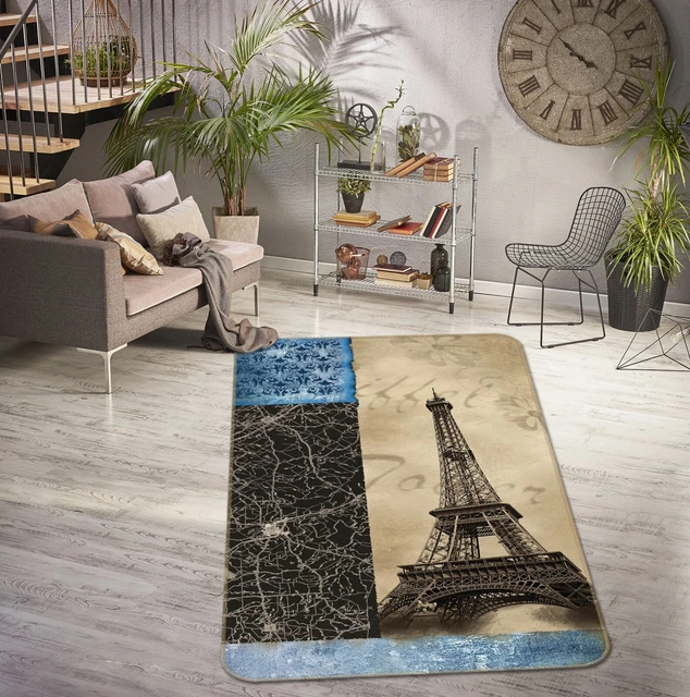 3D PARIS EIFFEL Tower Retro ZHUA969 Game Non Slip Rug Mat Photo Carpet ...
