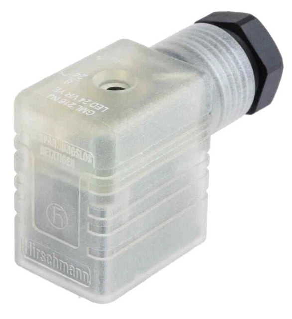 HIRSCHMANN GML DIN-43650 B SOLENOID CONNECTOR 8A 24V 2P+E M16 Female ...