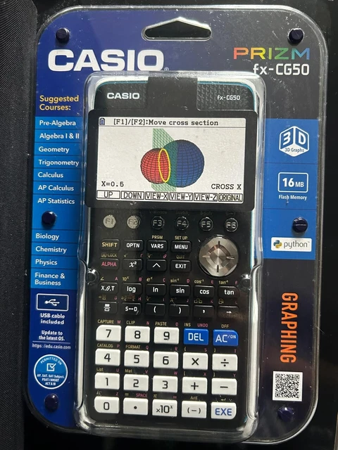 CASIO FX-CG50 3D Graph Catalogue Function Graphic Calculator in ...