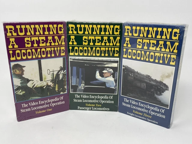RUNNING A STEAM Locomotive VHS Complete 3 Volume Factory Sealed Set £27 ...