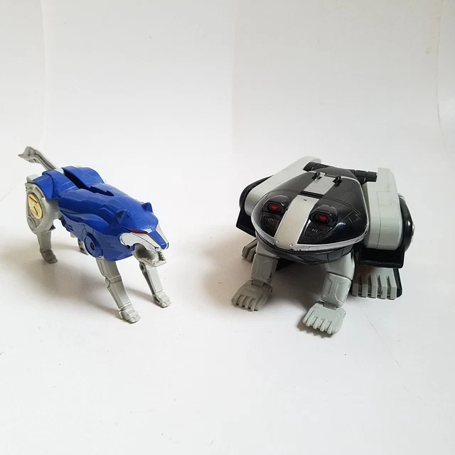 NINJA MEGAZORD BLACK Frog & Blue Wolf Zord Bandai Power Rangers Deluxe ...