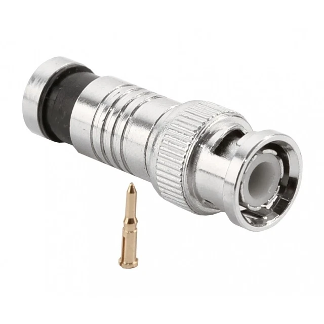 BNC-STECKER KOMPRESSIONSSTECKER MIT Gold Pin 75 Ohm RG59 Adapter Audio ...