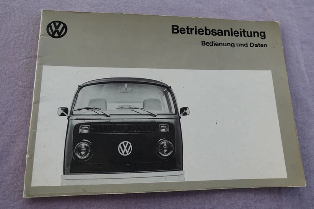 VW T2 OPERATING instructions van bus manual 8/1972 - *NOS* £60.10 ...