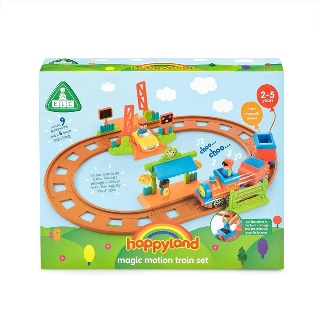 ELC HAPPYLAND MAGIC Motion Train Set, Points & Station + Extension Pack ...
