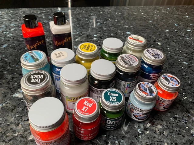 ZERO PAINTS MODEL Kit Airbrush Paints Porsche McLaren Ferrari Gulf Ford ...