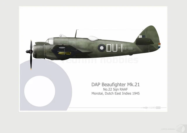 WARHEAD ILLUSTRATED 22 Sqn RAAF Beaufighter DU-I Aircraft Print £15.19 ...