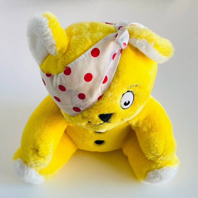 VINTAGE PUDSEY BEAR Plush 10” Soft Toy Cuddly Doll 80s 90s BBC Children ...