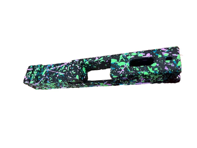PAINT SPLATTER STRIPPED Ported Bullnose RMSC Slide For Glock 48 G48 or ...