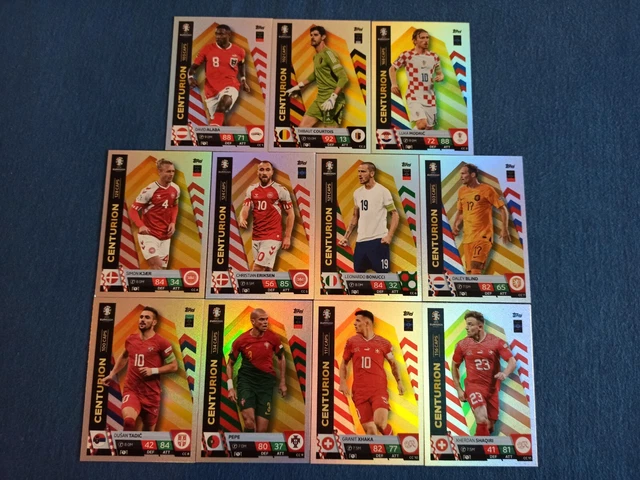 TOPPS MATCH ATTAX UEFA EURO 2024 All Centurion Set Complete 11 Cards £1 ...