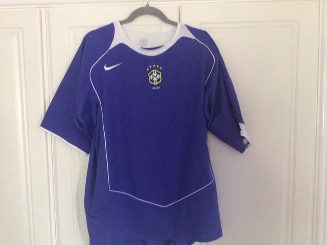 ORIGINAL NIKE BRAZIL Away Shirt - 2004 Season - Blue / white £26.72 ...