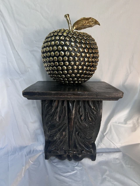 VINTAGE ORNATE BLACK Wooden Corbel / Sconce / Shelf Or Bookends x2 £51. ...