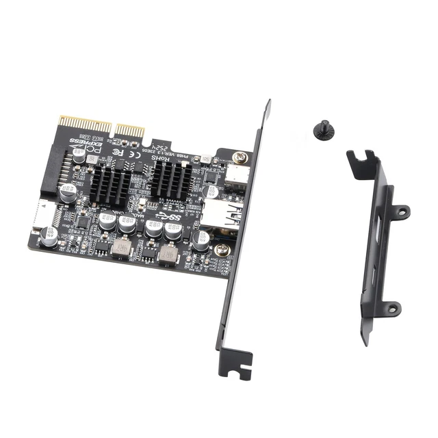 PCIE TO USB 3.2 Gen2 10Gbps Expansion Card With Interface Type A/C/E ...