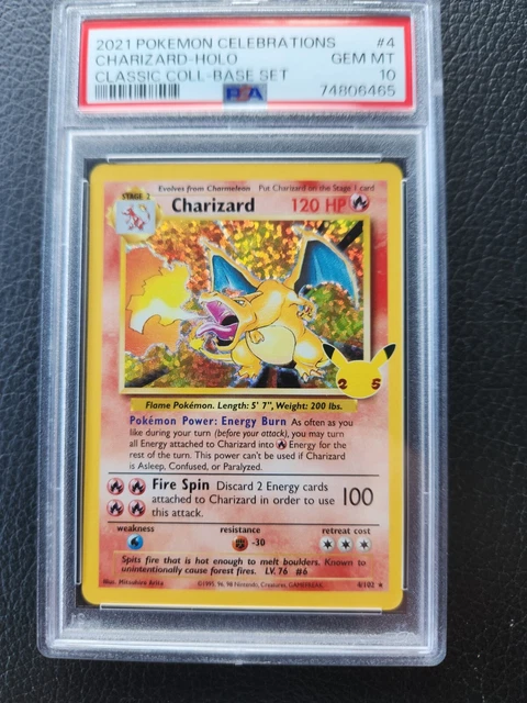 CHARIZARD CELEBRATIONS CLASSIC Collection 4/102 Holo Pokémon PSA 10 Gem Mint EUR 186,33 ...