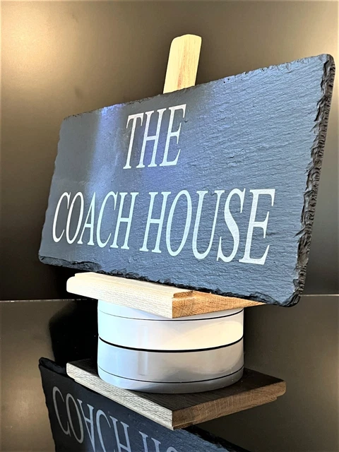 LARGE CUSTOM SLATE House Sign 40cm x 20cm Personalised Sign: Door ...