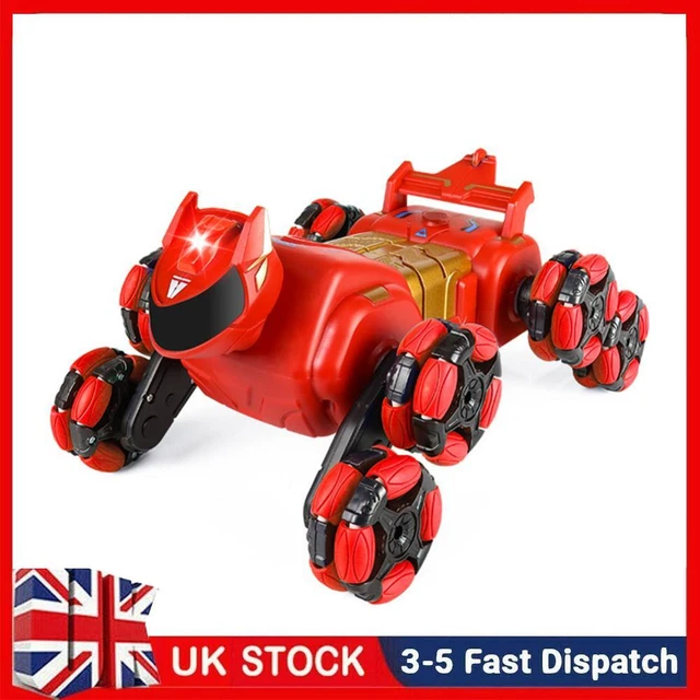 2.4GHZ 4WD EIGHT Wheeled Remote Control Stunt Dog RC Dog RC Stunt Car ...