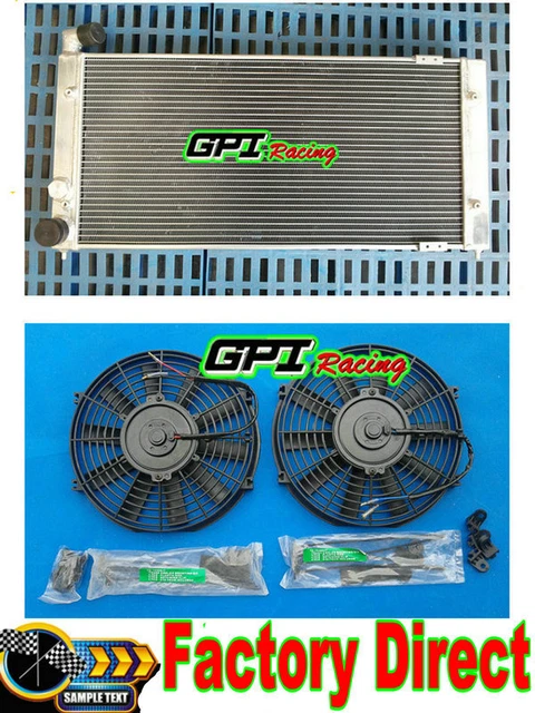 ALUMINIUM RADIATOR + fan VW golf mk2 corrado vr6 turbo 16v g60 vwo2 MT ...