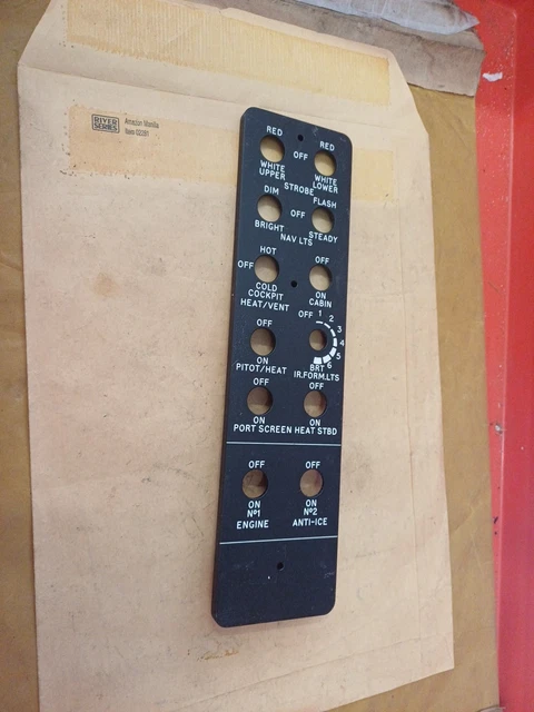 AIRCRAFT PARTS UNKNOWN COCKPIT PANEL LIGHT & HEAT CONTROL PANEL ...