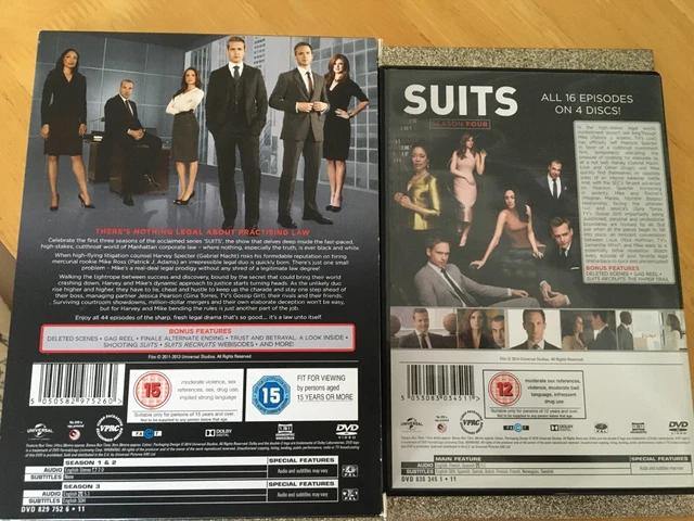 SUITS DVD BOXSETS Seasons 1-4. Starring Gabriel Macht & Meghan Markle ...