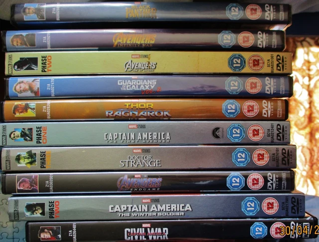 MARVEL STUDIOS DVD Bundle X 10 £5.91 - PicClick UK