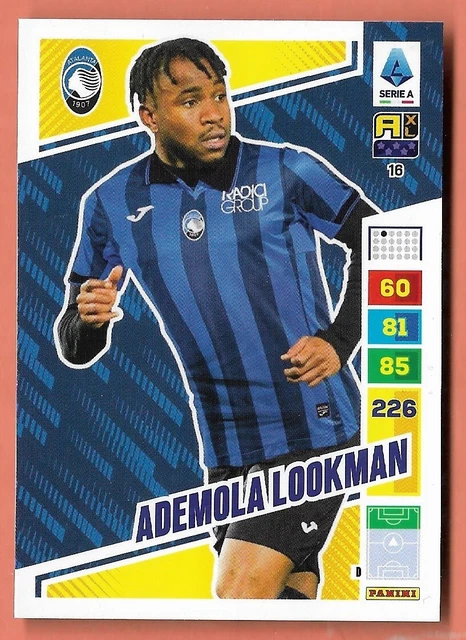 ADRENALYN 2023-24 2024 CARD NO.16 Ademola Lookman Atalanta FOOTBALL ...