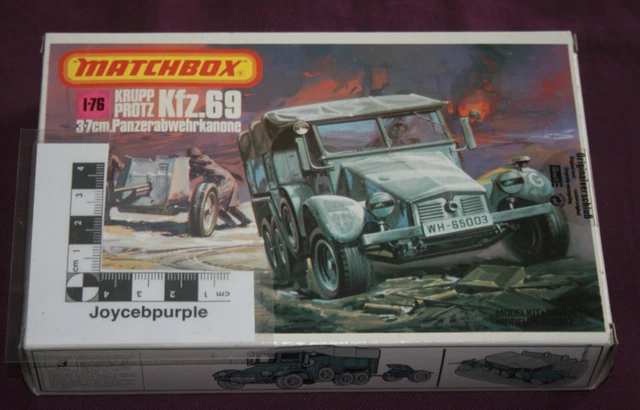 MATCHBOX KRUPP PROTZ Kfz.69 & 3.7cm gun 1:76 scale model truck kit ...