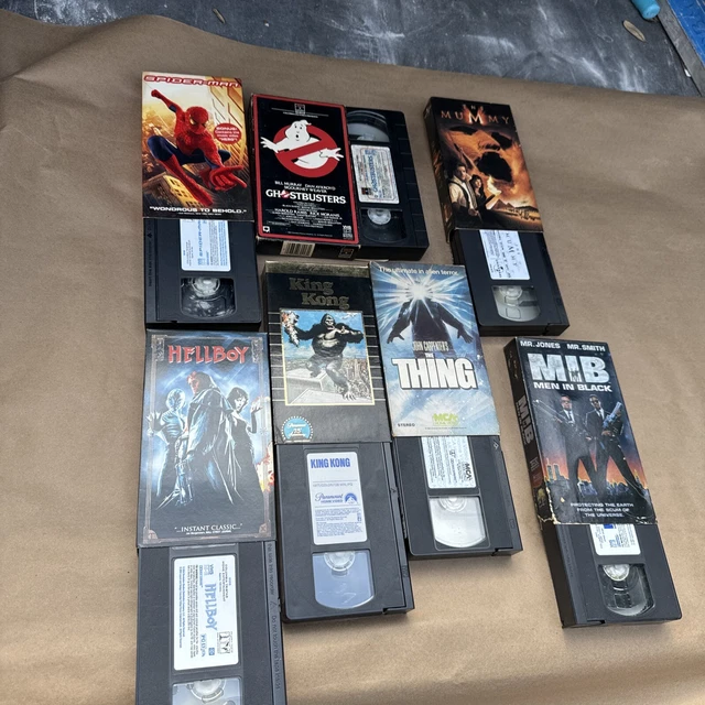 VHS BÄNDER SET-SPIDER-MAN-GHOSTBUSTERS-THE Mummy-King Kong-Hellboy-NEU ...