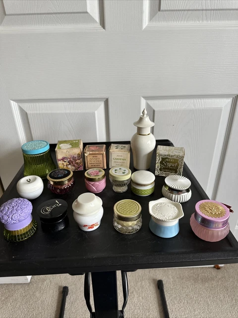 VINTAGE AVON SMALL Sachet Perfume Cream Jars Assorted Lot Of 14 Used ... VINTAGE AVON SMALL Sachet Perfume Cream Jars Assorted Lot Of 14 Used ...