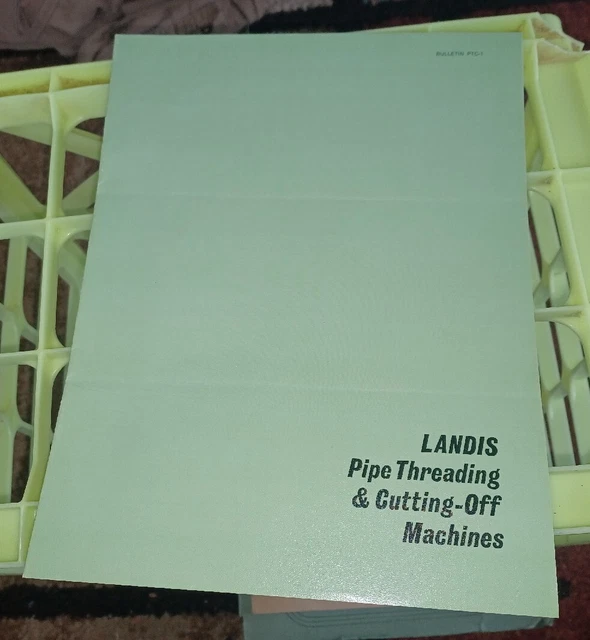 LANDIS PIPE THREADING CUTTING OFF MACHINES FLYER BOOK CATALOG Teledyne ...