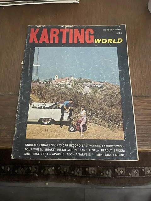 KARTING WORLD MAGAZINE October 1964 Volume 6 Number 8 Go Kart Mini Bike ...