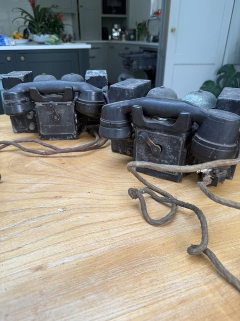 PAIR OF WW2 British field telephone £95.00 - PicClick UK