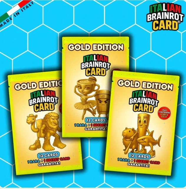 BUSTINE ITALIAN BRAINROT CARD le Cards Ufficiali del Brain GOLD EDITION ...