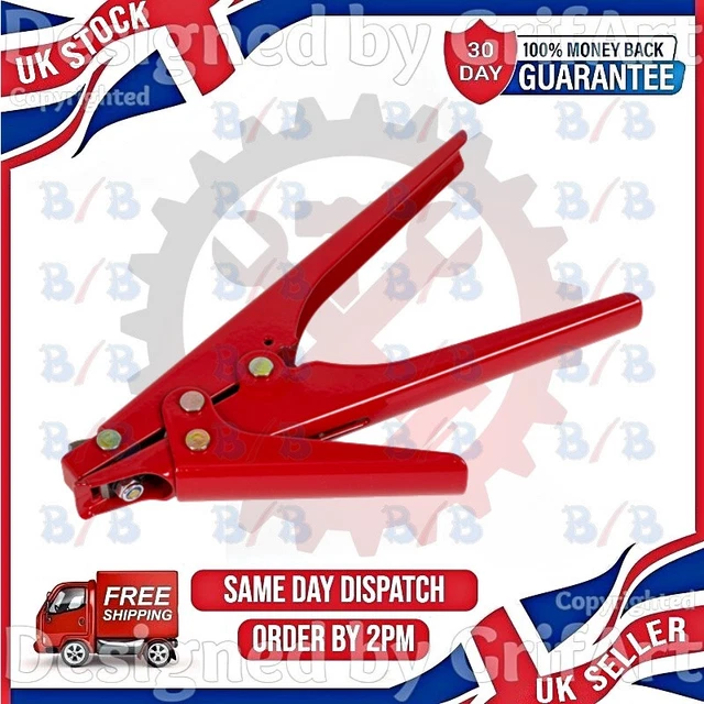 NYLON CABLE ZIP Tie Hand Tool Heavy Duty Fasten Gun Tensioner Crimper ...