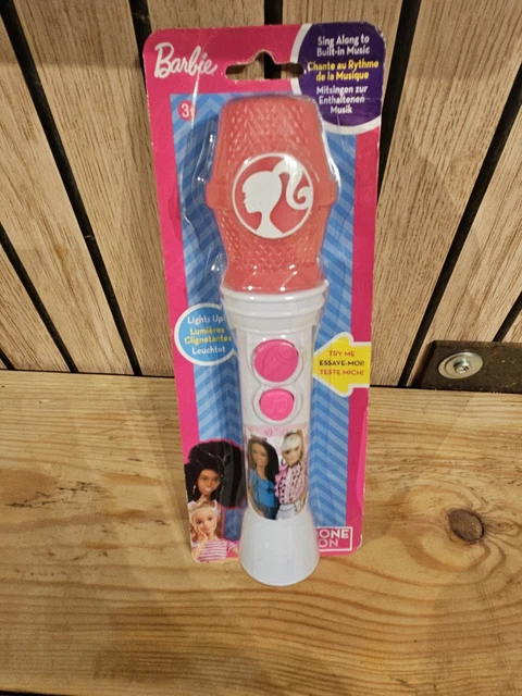 BARBIE SING-ALONG LIGHT Up Microphone Music Speaker Movie NEW £7.50 - PicClick UK