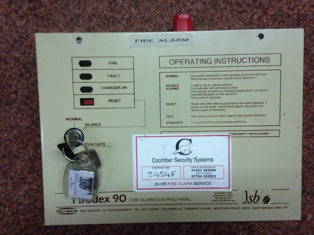 JSB FIREDEX 90 Fire Alarm Control Panel £12.50 - PicClick UK