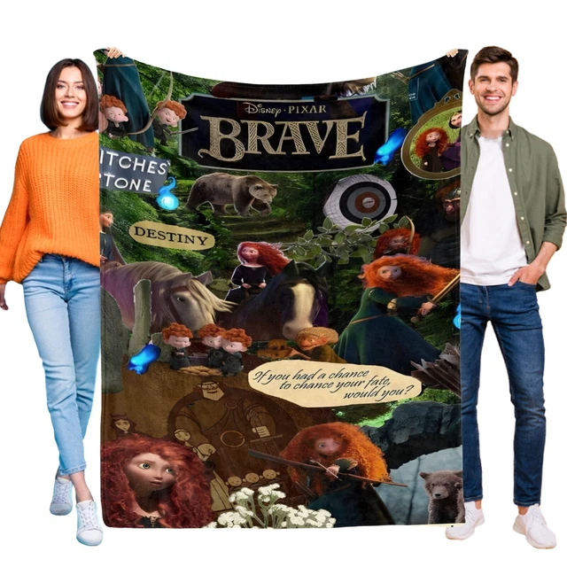 THROW BLANKET BRAVE Princess Merida for Kids Girls Boys All Season Soft ...