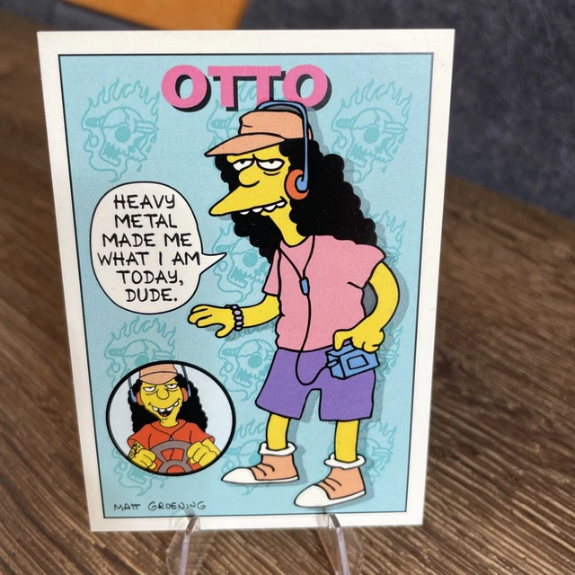 1993 THE SIMPSONS Otto The Bus Driver Card #18 Bongo/Skybox 1993 £4.50 ...