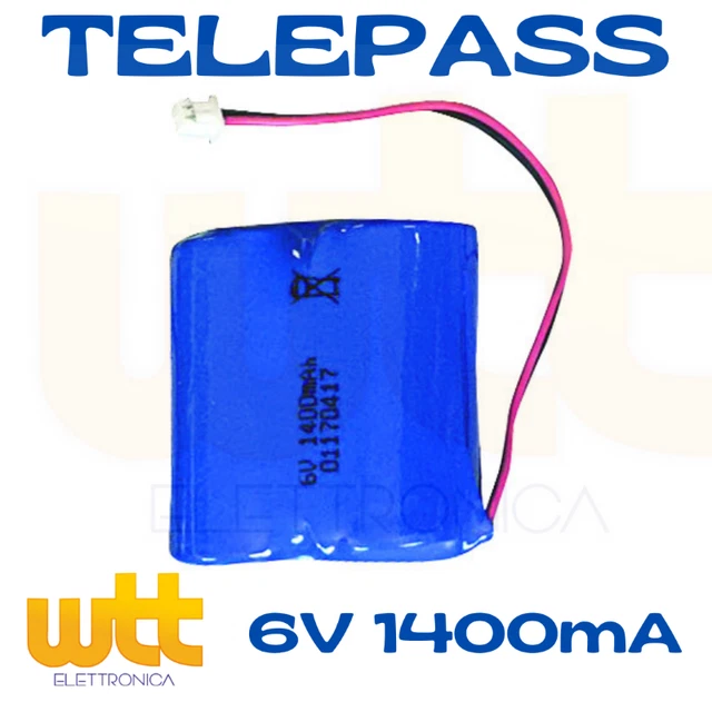 BATTERIA PILA DI ricambio per TELEPASS Litio Lithium 6V 1400mAh 2xCR123 ...
