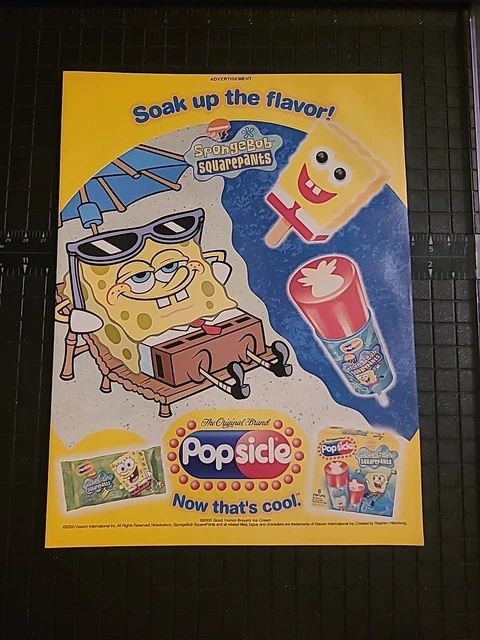 SPONGEBOB SQUAREPANTS POPSICLE Print Ad 2003 8x11 Great To Frame £9.38 ...