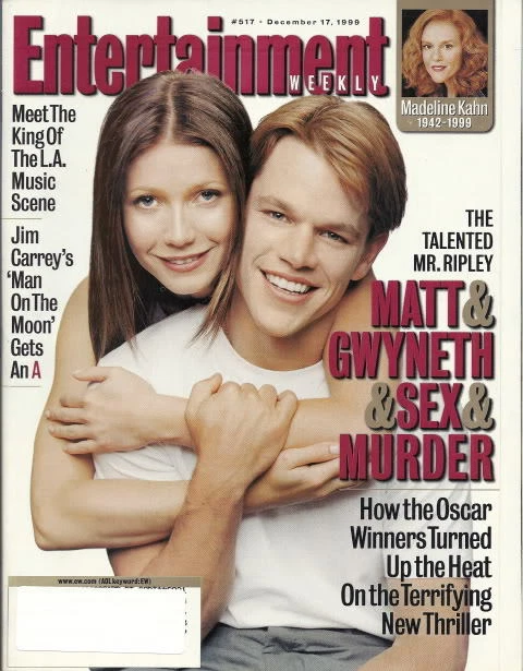 MATT DAMON GWYNETH Paltrow Entertainment Weekly Dec 1999 Madeline Kahn ...