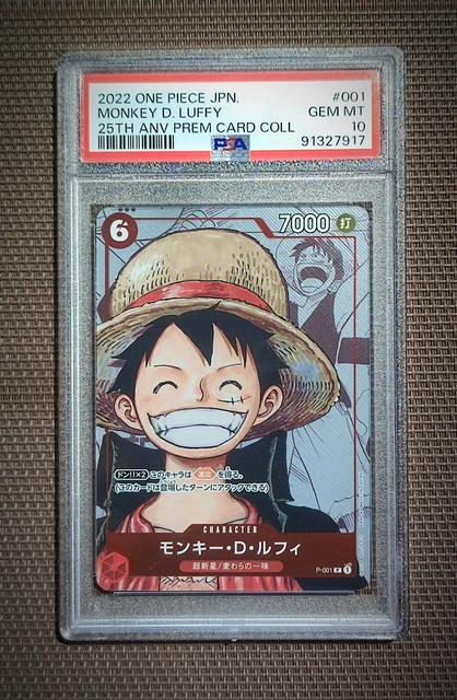 CARTE ONE PIECE Monkey D. Luffy 25th Anniversary P-001 PSA 10 Japonaise 2022 EUR 66,00 - PicClick DE