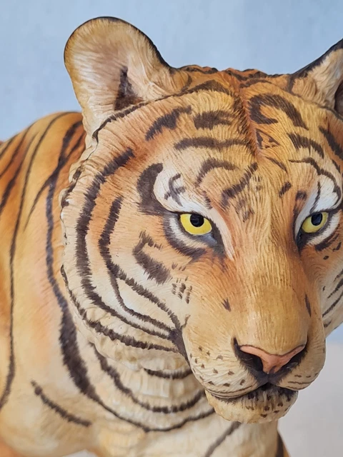 THE FRANKLIN MINT 1988 Porcelain Bengal Tiger ON THE PROWL by George ...