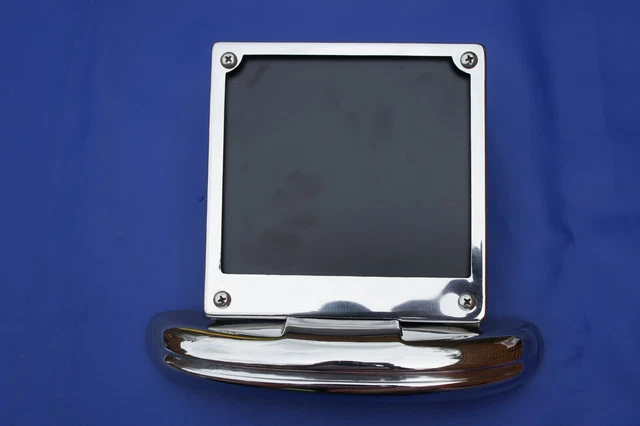 VESPA/LAMBRETTA CHROME NUMBER Plate Holder Surround with Solid Bumper £ ...