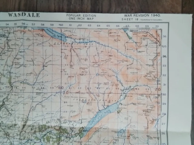 WW2 MAP ORDNANCE Survey England & Wales: Warsdale 1940 Revision Sheet ...