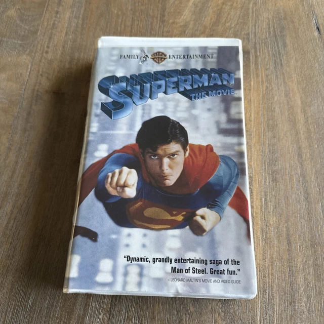 VHS CLAMSHELL CASE Superman The Movie Warner Home, 1994 Marlon Brando £ ...