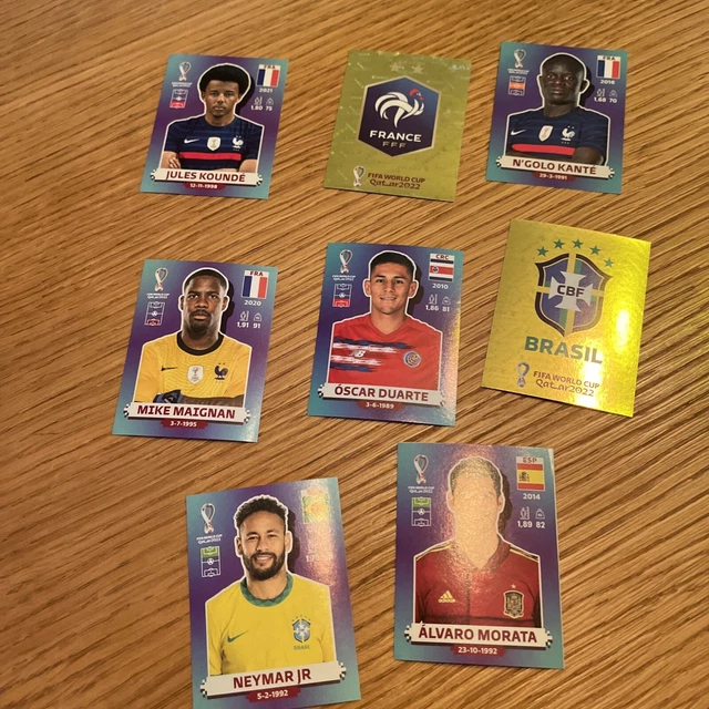 PANINI FOOT FIFA World Cup Qatar 2022 : 8 Images Stickers France Neymar Bresil EUR 2,00 ...