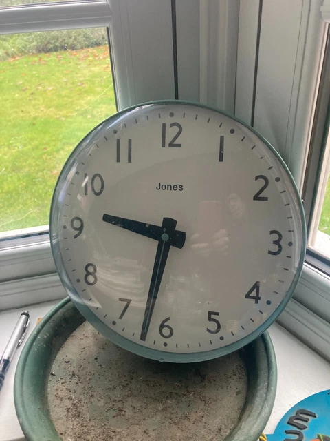 JONES THE CONCORDE Clock Baby Blue Plastic Wall Hanging 10in 25cm ...