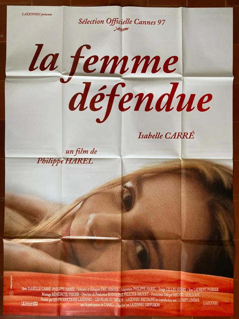 AFFICHE LA FEMME DEFENDUE Philippe HAREL Isabelle CARRE 120x160cm EUR ...