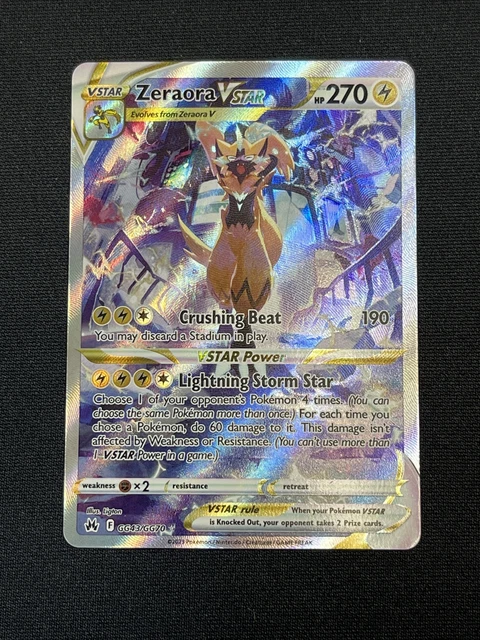 POKÉMON TCG ZERAORA VSTAR Crown Zenith: Galarian Gallery GG43/GG70 Holo Ultra... EUR 11,16 ...