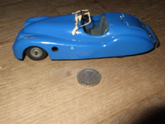TRIANG MINIC JAGUAR Xk120 Car Push And Go Toy Vintage Model Restoration ...